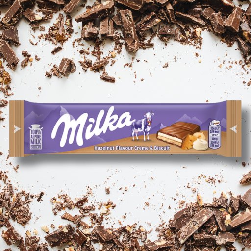 Milka Hazelnut&Biscuit Baton Z Nadzieniem Orzechowym I Herbatnikiem 46G ...