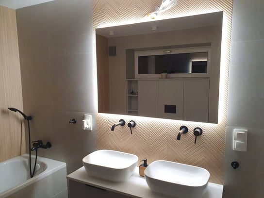 LUSTRO LED COB 480/1m PODŚWIETLANE LEDOWE WODOODPORNY ZASILACZ 70x40 cm ...