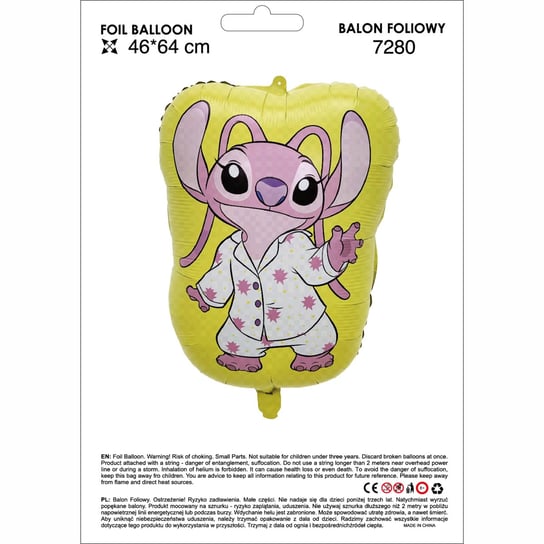 Balon foliowy Angel 46 x 64 cm – balon urodzinowy Lilo i Stitch - Inna ...