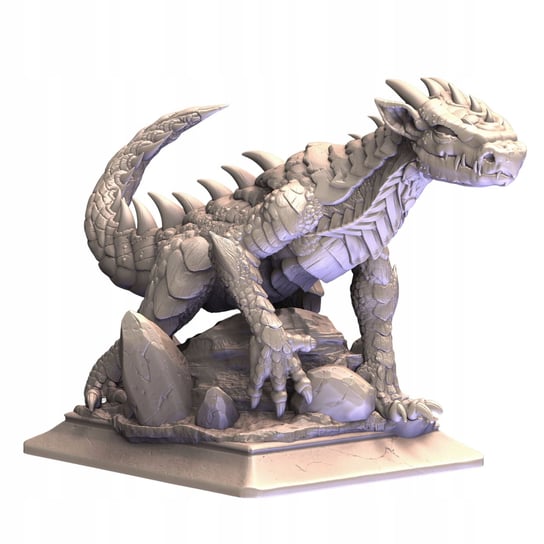 Ekerin Młody Smok Drake DUŻA Figurka 12k + Podstawa do DND D&D druk 3D ...