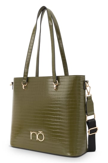 Elegancka shopperka Nobo croco zielona - Nobo | Moda Sklep EMPIK.COM