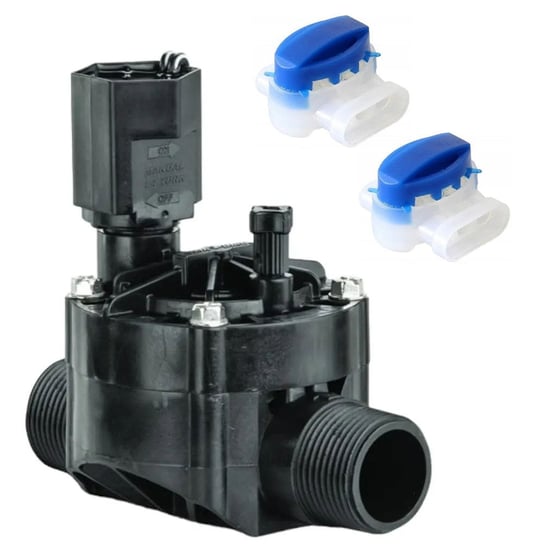 Elektrozawór 100-HV, 24 V AC, gwint zewnętrzny RainBird i dwie złączki ...