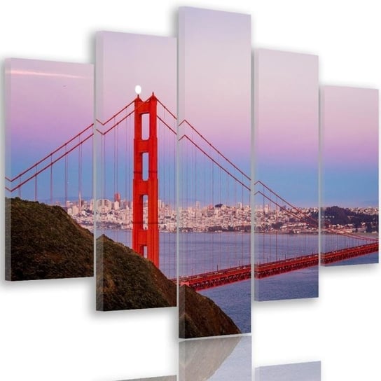 Emaga Obraz pięcioczęściowy na płótnie, Most Golden Gate 3 - 100x70 ...