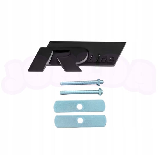 EMBLEMAT logo R LINE na grill VOLKSWAGEN VW Golf Scirocco CZARNY - Inna ...