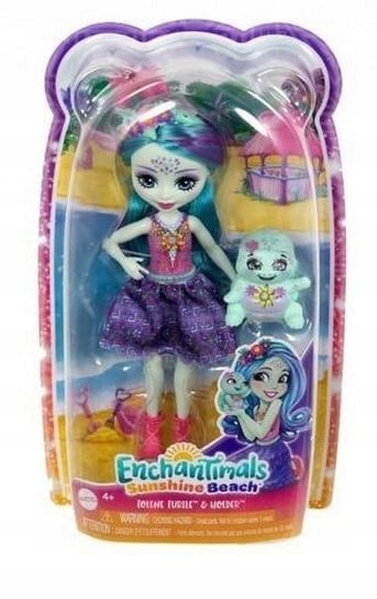 ENCHANTIMALS SUNSHINE BEACH TOLENE TURTLE i żółwik HOLDER zestaw HHXB96 ...