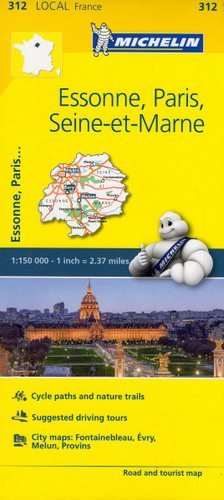 Essone, Paryż, Sekwana, Marna. Mapa 1:150 000 - Michelin Travel ...
