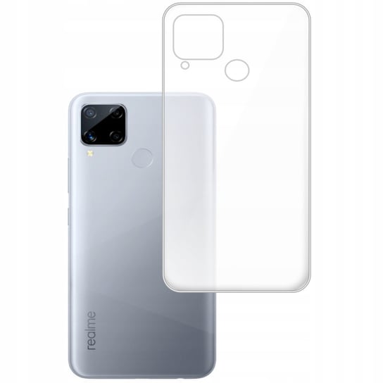 Etui Do Realme C15 Gumowe Obudowa Case Silikon Slim Pokrowiec Clear ...