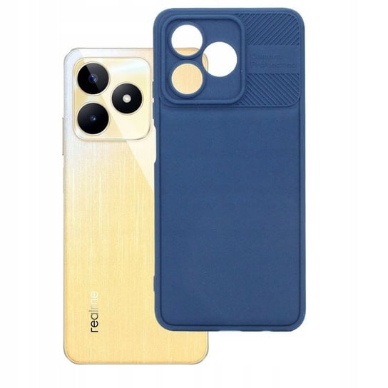 Etui do Realme C53 RMX3760 Cross Case granatowe Guma Pokrowiec Obudowa ...