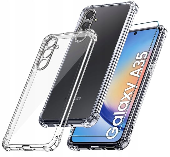 Etui do Samsung Galaxy A35 | A35 5G ANTI-SHOCK CLEAR CASE PLECKI + Szkło 9H - Krainagsm | Sklep ...