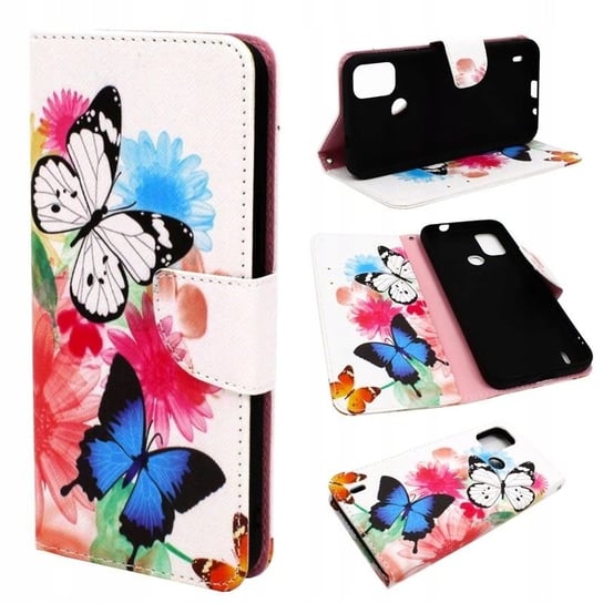 Etui Fancy Diary do Nokia C21 Plus TA-1424 motyle Futerał Obudowa ...