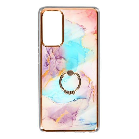 Etui z dwóch materiałów do Samsunga Galaxy S20 FE z obrączką w kształcie marmuru - Avizar ...