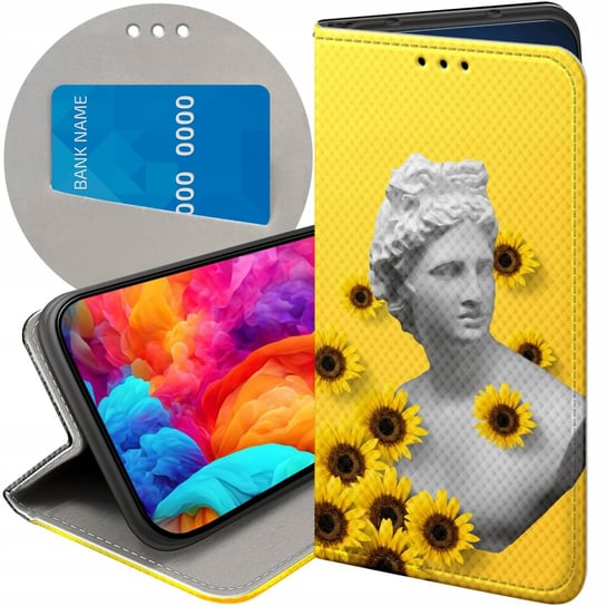 ETUI Z KLAPKĄ DO OPPO RENO 10 5G / 10 PRO 5G WZORY ŻÓŁTE SŁONECZNE ...