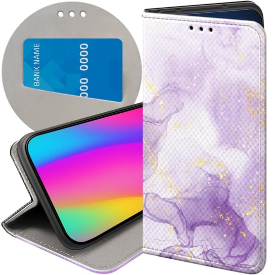 Etui Z KlapkĄ Do Samsung Galaxy S24 Ultra Wzory Fioletowe Fiolet