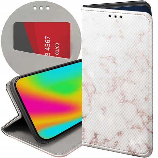 Etui Z KlapkĄ Do Samsung Galaxy S24 Wzory BiaŁe KamieŃ KsztaŁty FuteraŁ