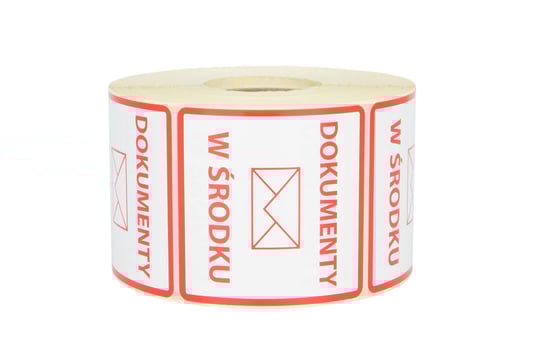 Etykiety naklejki ostrzegawcze, Dokumenty w środku 70x70mm 1000 SZT - T-Pack | Sklep EMPIK.COM
