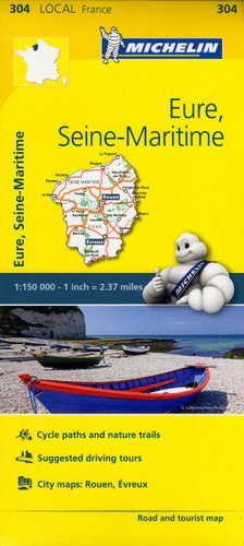 Eure, Sekwana Nadmorska. Mapa 1:150 000 - Michelin Travel Publications ...