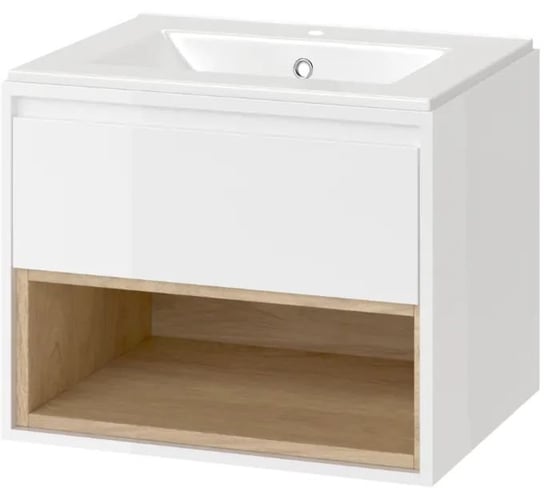 Excellent TUTO Szafka pod umywalkę 60 cm MLEX.0101.600.WHBL biały/dąb ...