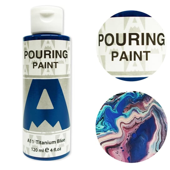 Farba Akrylowa Do Pouringu Aureuo Titanium Blue 120Ml Niebieski Farby ...