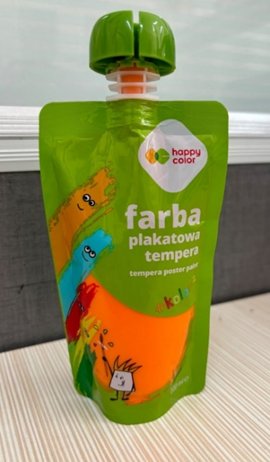 Farba plakatowa tempera, 100 ml, neon zielony, Happy Color - Happy ...