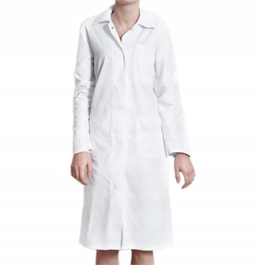 FARTUCH MEDYCZNY LABORATORYJNY DAMSKI BIAŁY MOCNY KITEL PRODUKT POLSKI ...