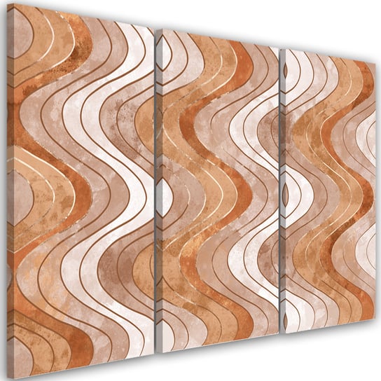 Feeby Obraz Tryptyk Na Płótnie, Feeby Pionowe Falujące Linie 150X100 - Feeby | Sklep EMPIK.COM