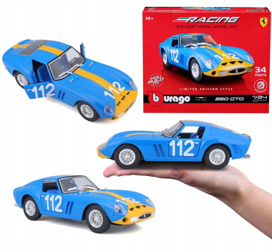 Ferrari 250 GTO 1:24 Bburago KIT 18-26581 SAMOCHÓD MODEL DO ZŁOŻENIA ...