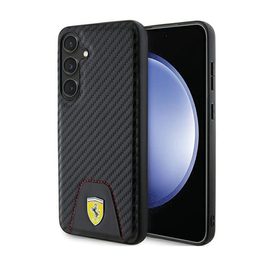 Ferrari Carbon Stitched Bottom - Etui Samsung Galaxy S24+ (czarny ...