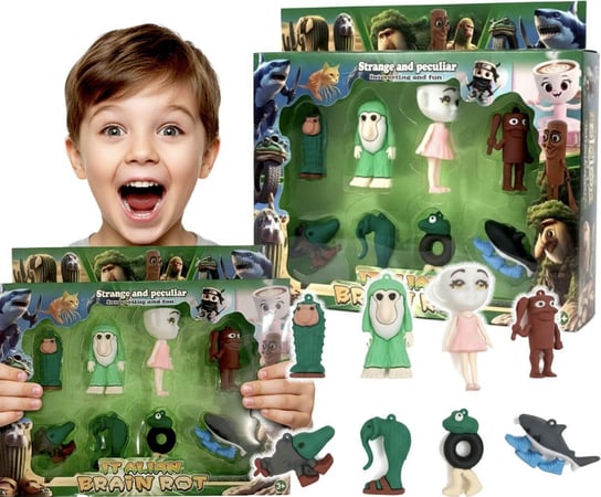 FIGURKI BRAINROT ZESTAW FIGUREK 8SZTUK BRAIN ROTY Italian Breloczki ...