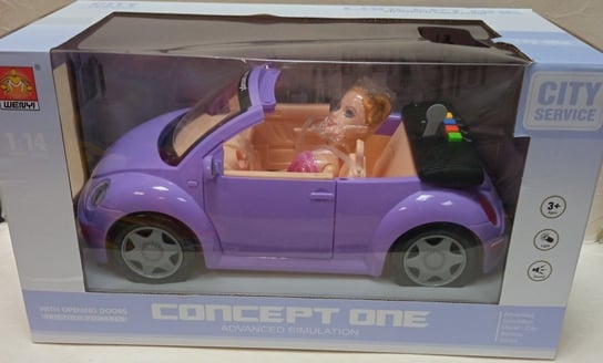 Fioletowy Samochód Z Lalką I Z Dźwiękiem Dla Dziewczynki 5693 - Gazelo ...