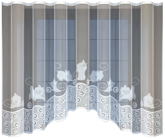 Firanka żakardowa 246950 biała z taśmą marszczącą 160x300 cm - MONDOMI ...