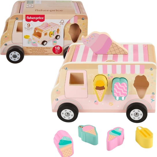 Fisher Price Ciężarówka z lodami Drewniany sorter kształtów - Fisher ...