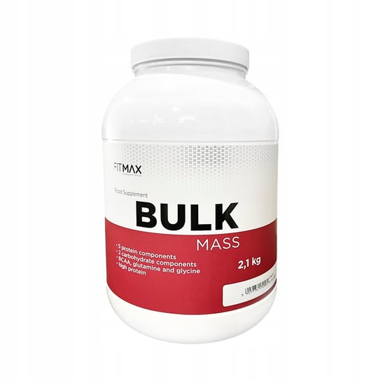 Fitmax Bulk Mass 2100g Masa Whey Protein Aż 46% Białka Wpc Truskawka ...
