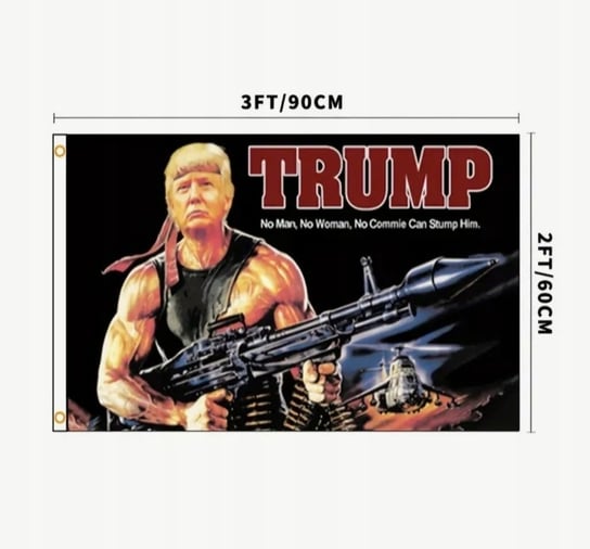 Flaga Make America Great Again Rambo Donald Trump Ameryka America 60 x ...