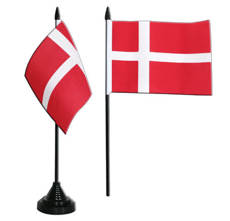 Flaga na biurko DANIA 10x15 cm Stojak 30 cm Flagi Danii Denmark - Flagi ...