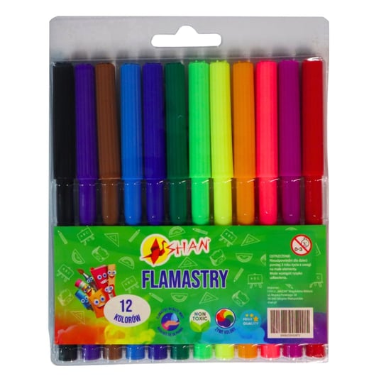 Flamastry 12 kolorów Shan - Shan | Sklep EMPIK.COM