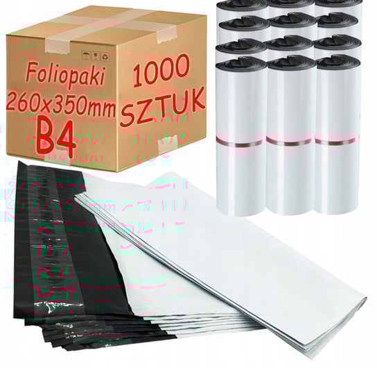 Foliopaki Kurierskie 260x350 mm B4 Białe Foliopak Do Pakowania - 1000 szt. - inna (Inny) | Sklep ...