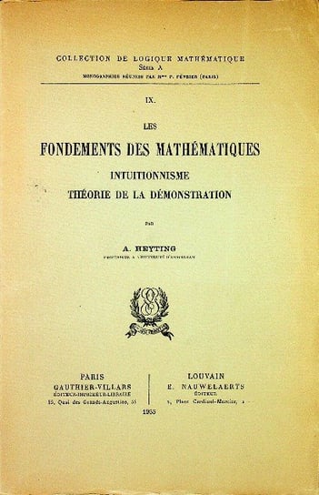 Fondements des mathematiques intuitionnisme - W opisie | Książka w Empik
