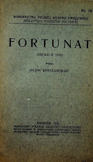 Fortunat 1926 r . - W opisie | Książka w Empik