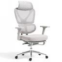 Fotel biurowy ergonomiczny krzesło zagłówek regulacja podnóżek KB107 ...