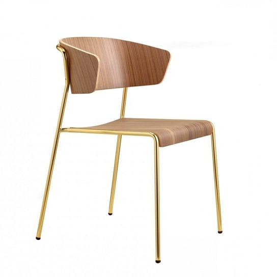 Fotel Lisa wood złoty/orzech - SCAB Design | Sklep EMPIK.COM