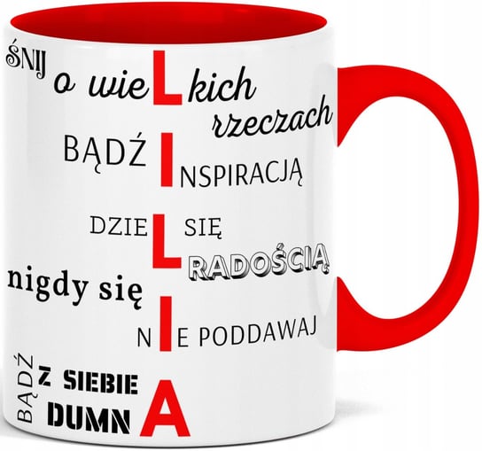 FOTO Kubek z imieniem nadrukiem ZDJĘCIEM MAJA DLA LILII LILIA LILKI ...