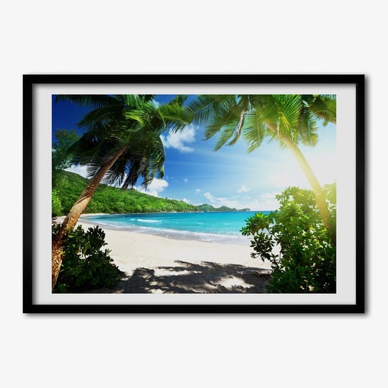 Fotoobraz na ścianę do salonu TULUP Seszele plaża 70x50 cm - Tulup ...