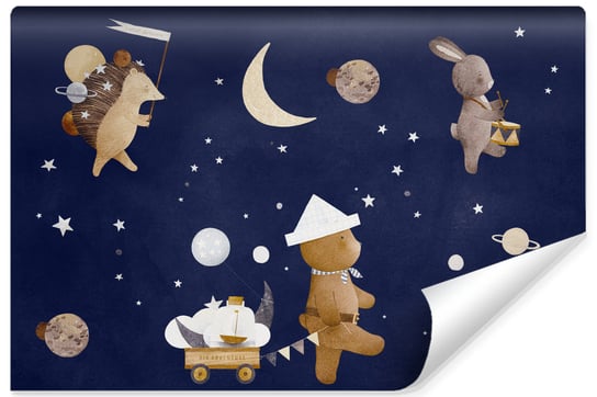 Fototapeta Dla Dzieci KOSMOS Gwiazdy Zwierzęta Styl Boho Planety 360cm x 240cm - Muralo | Sklep ...