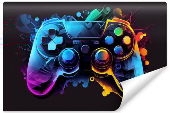 Fototapeta Dla Młodzieży Abstrakcyjny PAD Kolorowy Kontroler Do Gry 315cm x 210cm - Muralo ...