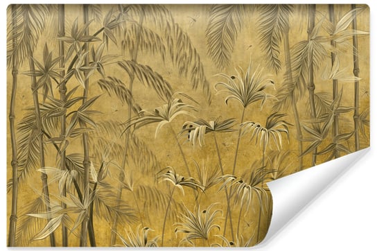 Fototapeta Do Salonu Mural Liście TROPIKALNE Abstrakcja Beton 360cm x 240cm - Muralo | Sklep ...