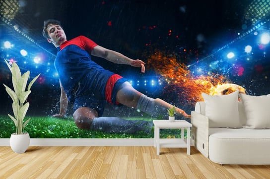 FOTOTAPETA WINYLOWA PIŁKA NOŻNA TAPETA FOOTBALL PIŁKARZ BOISKO 3D ...