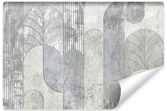 Fototapeta Wzór Geometryczny Na Betonie Mural Abstrakcja Do Salonu 270cm X 180cm - Muralo ...