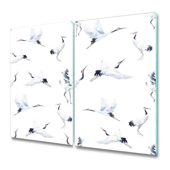 Funkcjonalna Deska Kuchenna - Osłona indukcji - Żurawie białe - 2x30x52 cm - Coloray | Sklep ...