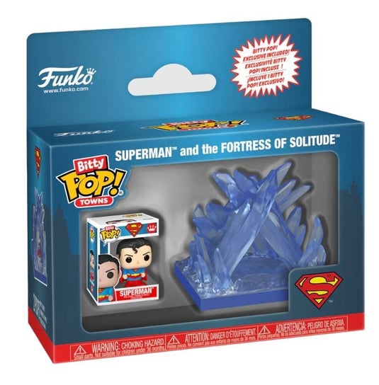 funko pop! dc bitty pop town superman and the fortress of solitude ...