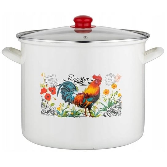 Garnek Tradycyjny Emaliowany Wysoki Kogucik 14L 28Cm - Emalia Pleszew ...